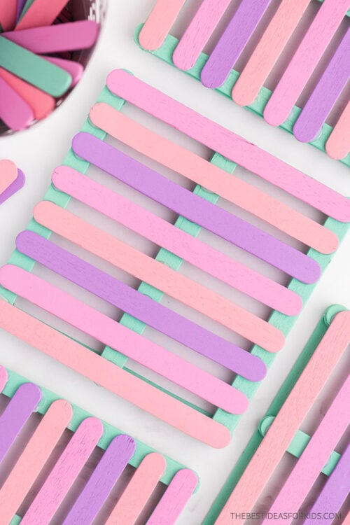 Popsicle Stick Coaster - The Best Ideas for Kids