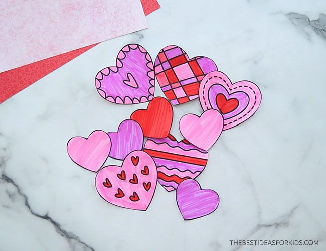 Paper Heart Wreath (Free Printable) - The Best Ideas for Kids