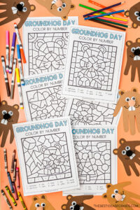 Groundhog Day Color By Number (Free Printables) - The Best Ideas for Kids