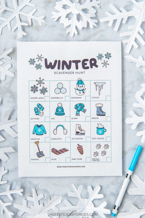 Winter Scavenger Hunt (Free Printable) - The Best Ideas for Kids