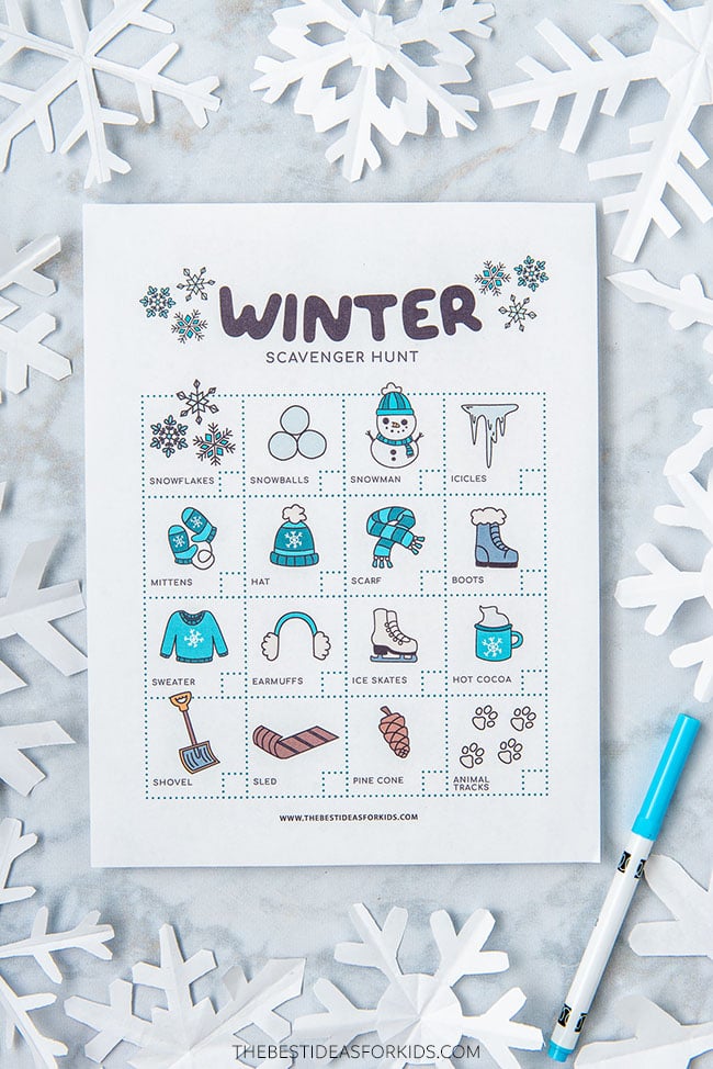Winter Scavenger Hunt (Free Printable) - The Best Ideas for Kids