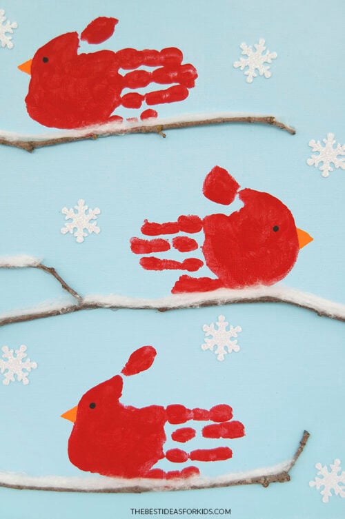 Cardinal Handprint - The Best Ideas for Kids