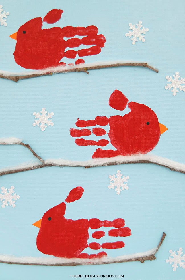 Cardinal Handprint - The Best Ideas for Kids