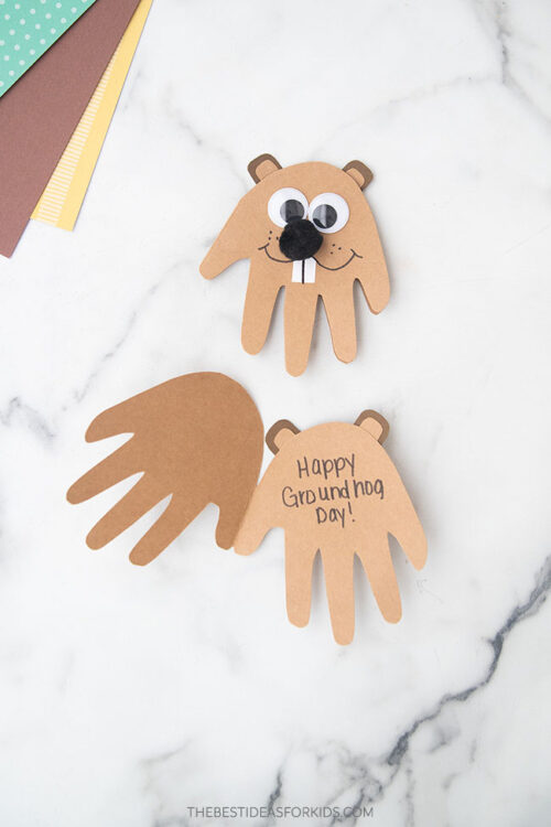 Groundhog Handprint Craft - The Best Ideas for Kids