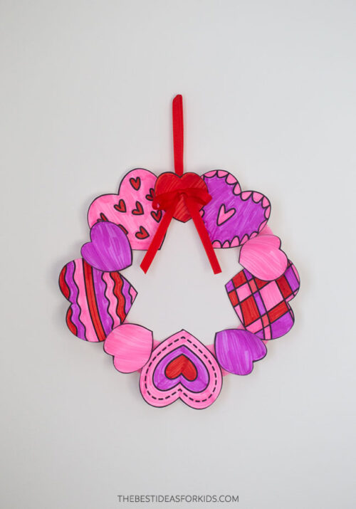 Paper Heart Wreath (Free Printable) - The Best Ideas for Kids