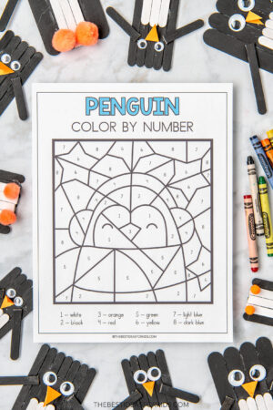 Penguin Color By Number (Free Printables) - The Best Ideas for Kids