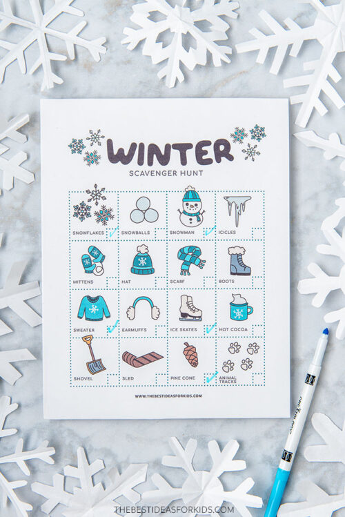 Winter Scavenger Hunt (Free Printable) - The Best Ideas for Kids