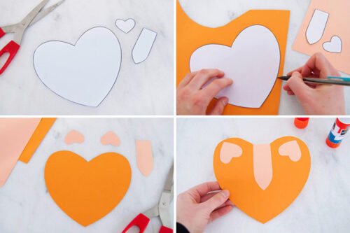Heart Animal Crafts (Free Templates) - The Best Ideas for Kids