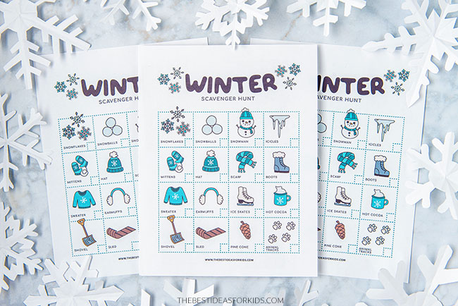 Winter Scavenger Hunt (Free Printable) - The Best Ideas for Kids