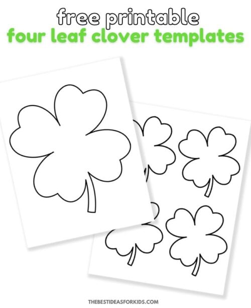 Four Leaf Clover Template (Free Printables) - The Best Ideas for Kids