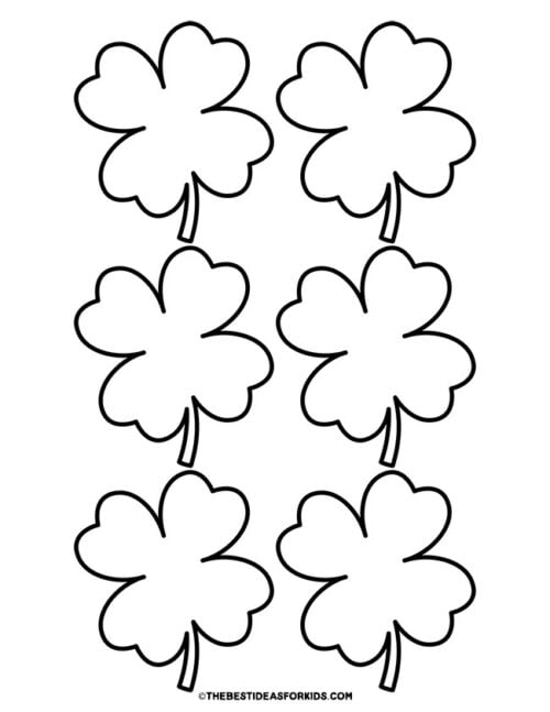 Four Leaf Clover Template (Free Printables) - The Best Ideas for Kids