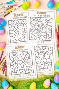 Bunny Color by Number (Free Printables) - The Best Ideas for Kids