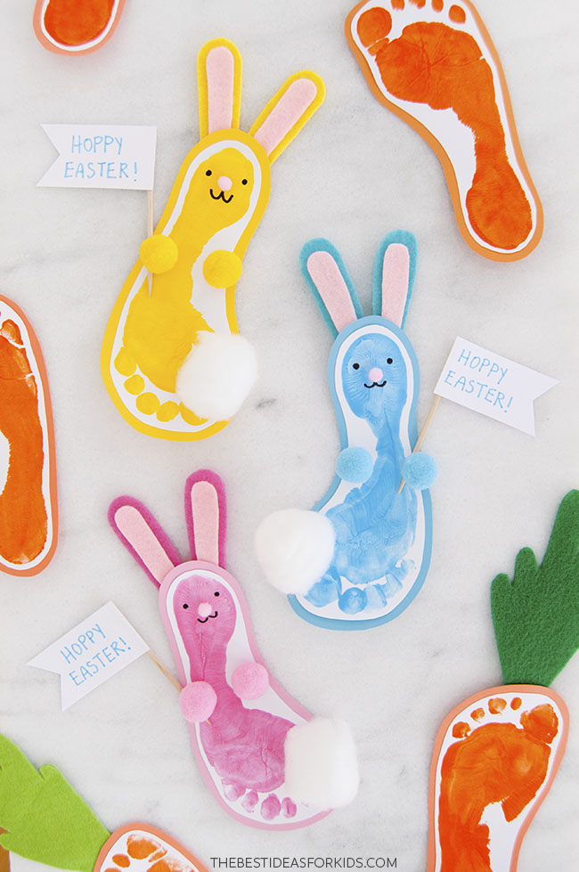 Footprint Bunny - The Best Ideas for Kids