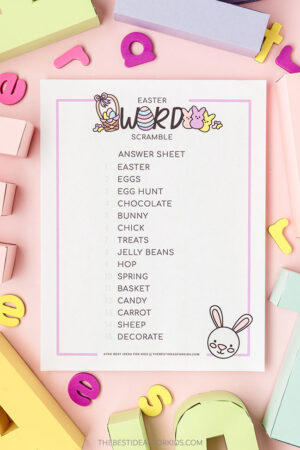 Easter Word Scramble (Free Printable) - The Best Ideas for Kids