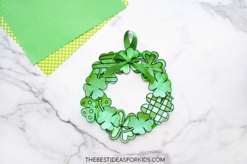 St Patrick’s Day Paper Plate Wreath (Free Printable) - The Best Ideas ...