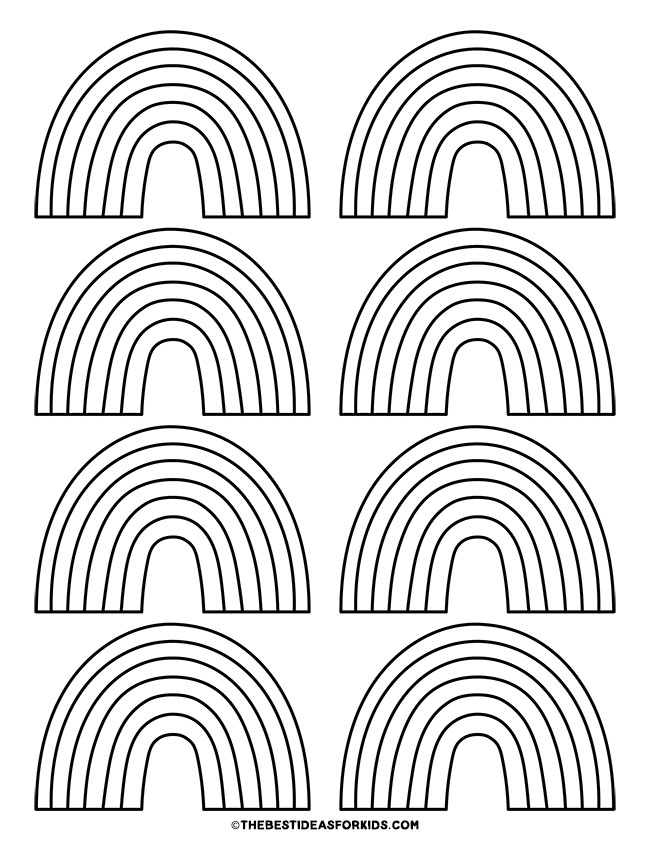 Rainbow Template (Free Printables) - The Best Ideas for Kids