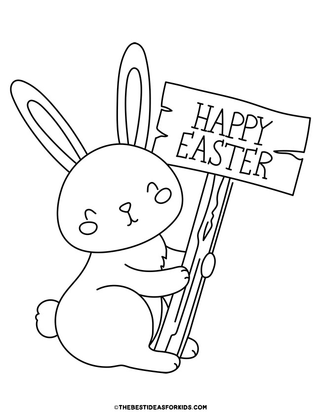 Easter Bunny Coloring Pages (Free Printables) - The Best Ideas for Kids
