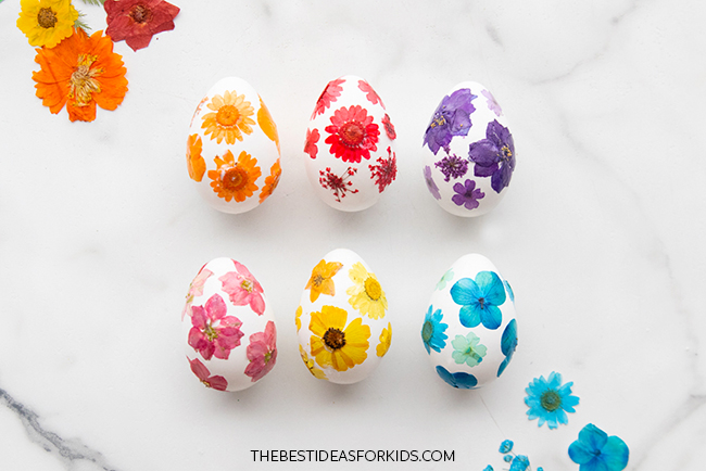 Pressed Flower Easter Eggs - The Best Ideas for Kids