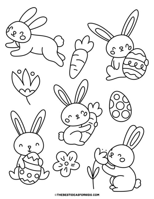 Easter Bunny Coloring Pages (Free Printables) - The Best Ideas for Kids