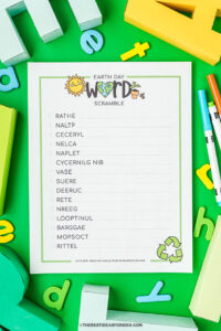 Earth Day Word Scramble (Free Printable) - The Best Ideas for Kids
