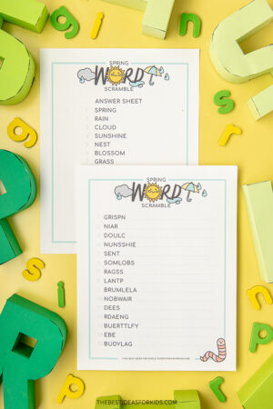 Spring Word Scramble (Free Printable) - The Best Ideas for Kids
