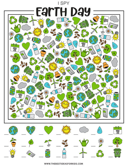 Earth Day I Spy (Free Printables) - The Best Ideas for Kids