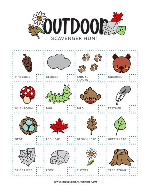 Outdoor Scavenger Hunt (Free Printable) - The Best Ideas for Kids