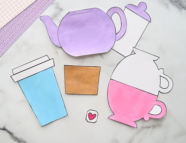 Teapot and Coffee Cards (with Free Printables) - The Best Ideas for Kids
