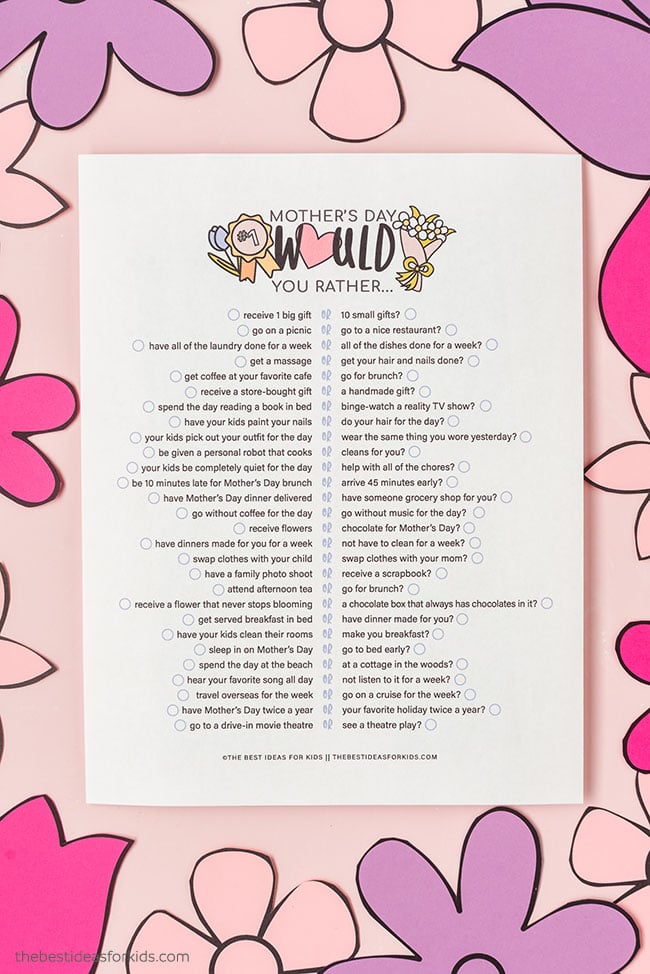 50+ Mother's Day Would You Rather - The Best Ideas for Kids