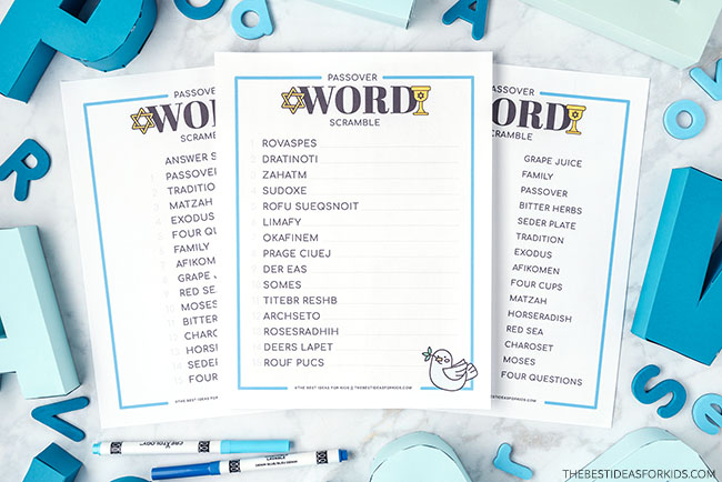 Passover Word Scramble (Free Printable) - The Best Ideas for Kids