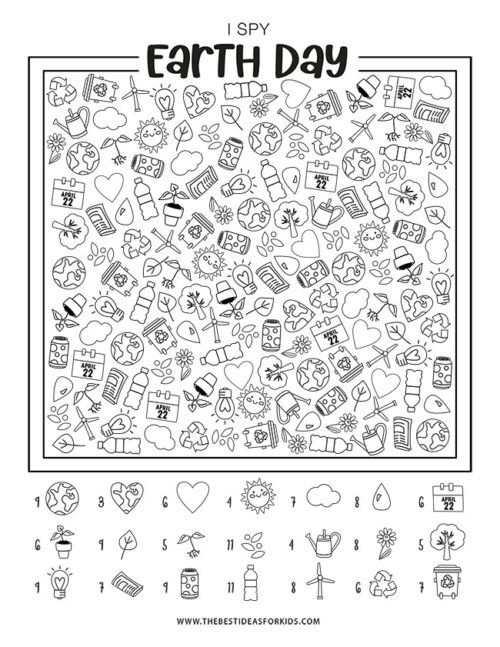 Earth Day I Spy (Free Printables) - The Best Ideas for Kids