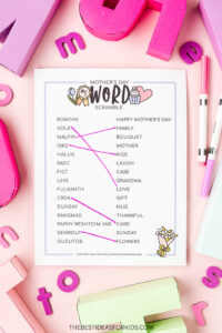 Mother's Day Word Scramble (Free Printables) - The Best Ideas for Kids