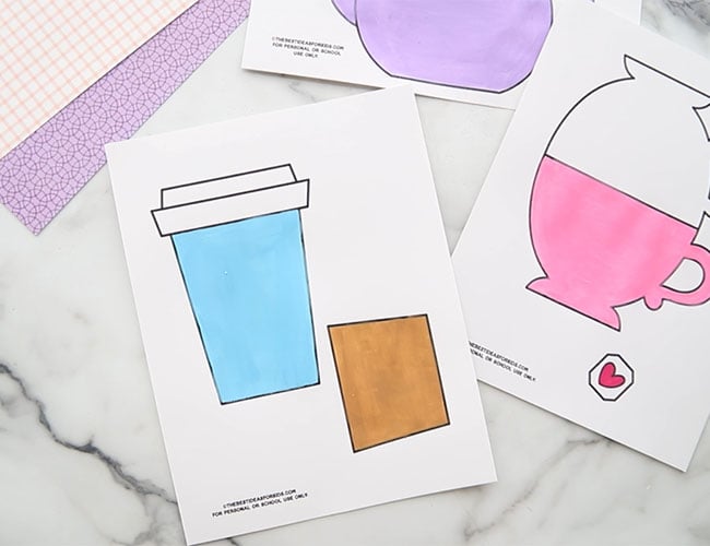 Teapot and Coffee Cards (with Free Printables) - The Best Ideas for Kids