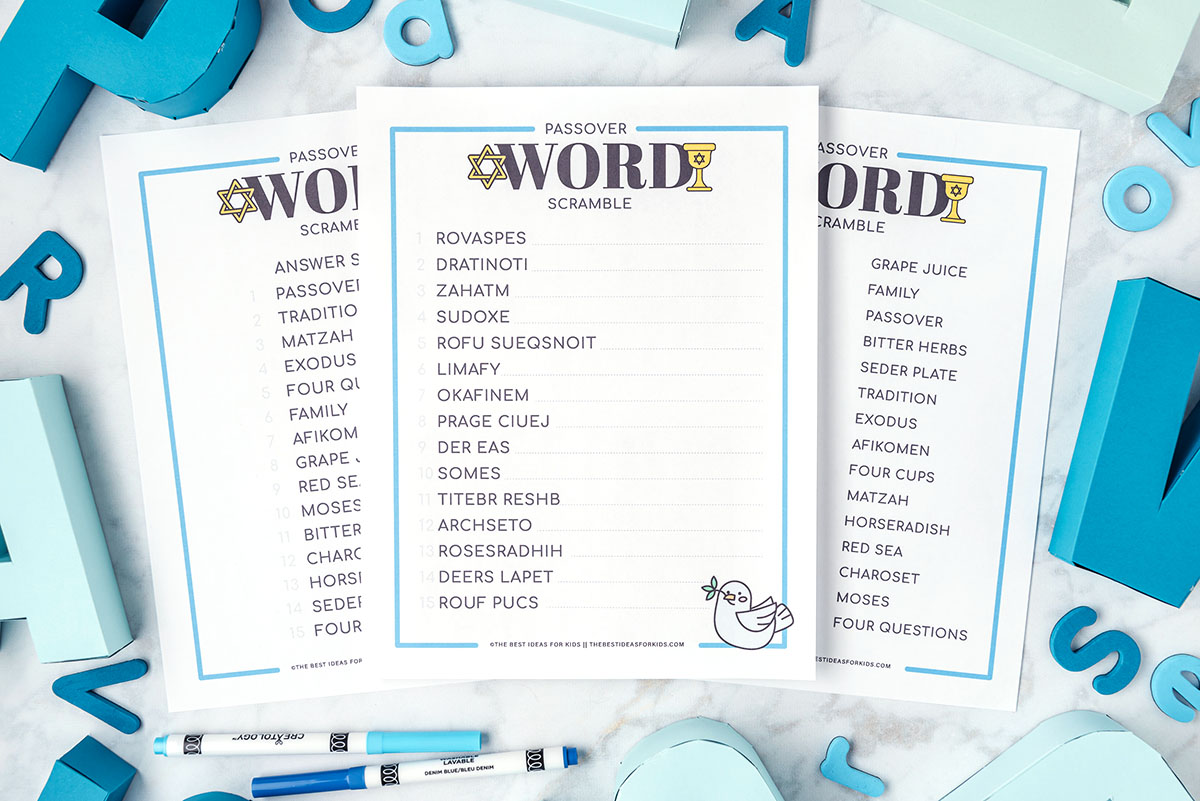 Passover Word Scramble (Free Printable) - The Best Ideas for Kids