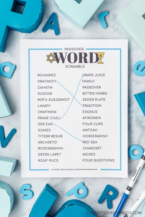 Passover Word Scramble (Free Printable) - The Best Ideas for Kids