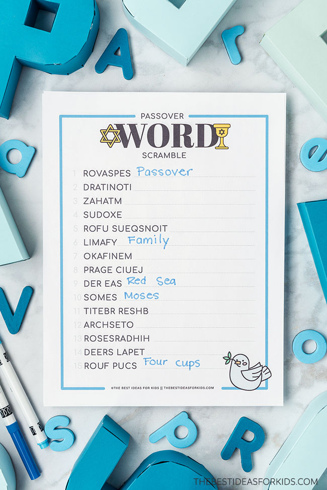 Passover Word Scramble (Free Printable) - The Best Ideas for Kids