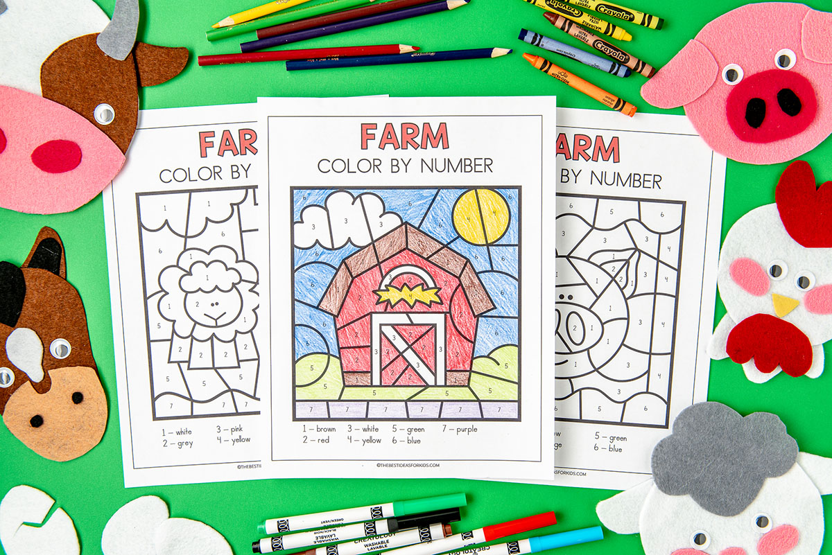 Farm Animals Activity Printables For Preschool Read Color