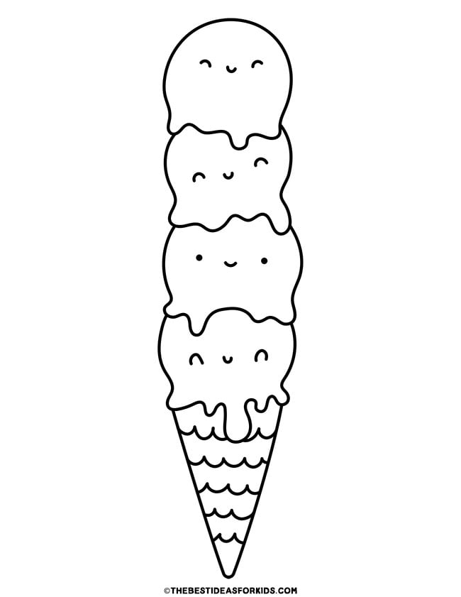 Ice Cream Coloring Pages (Free Printables) - The Best Ideas for Kids