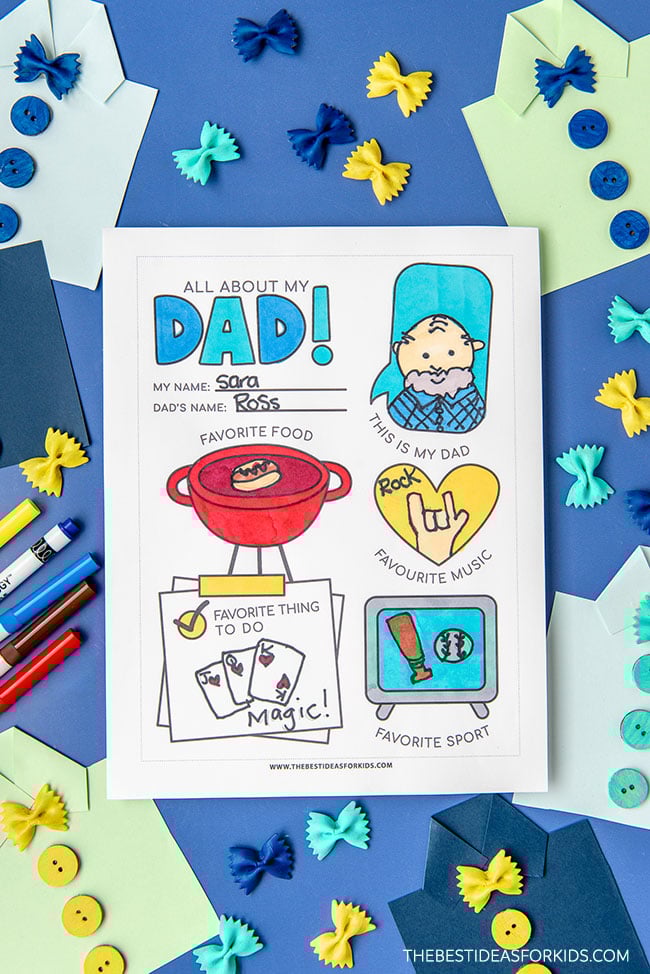 All About My Dad Printable (Free Templates) - The Best Ideas for Kids