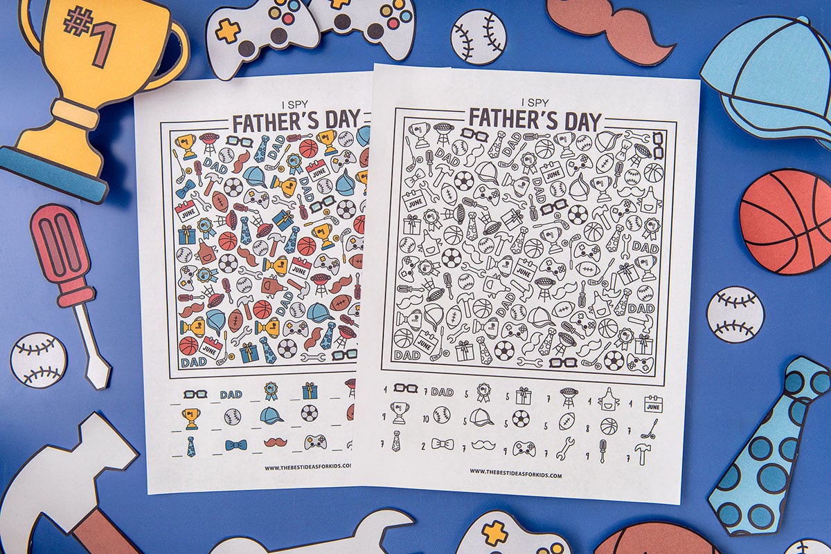 Father's Day I Spy (Free Printable) - The Best Ideas for Kids