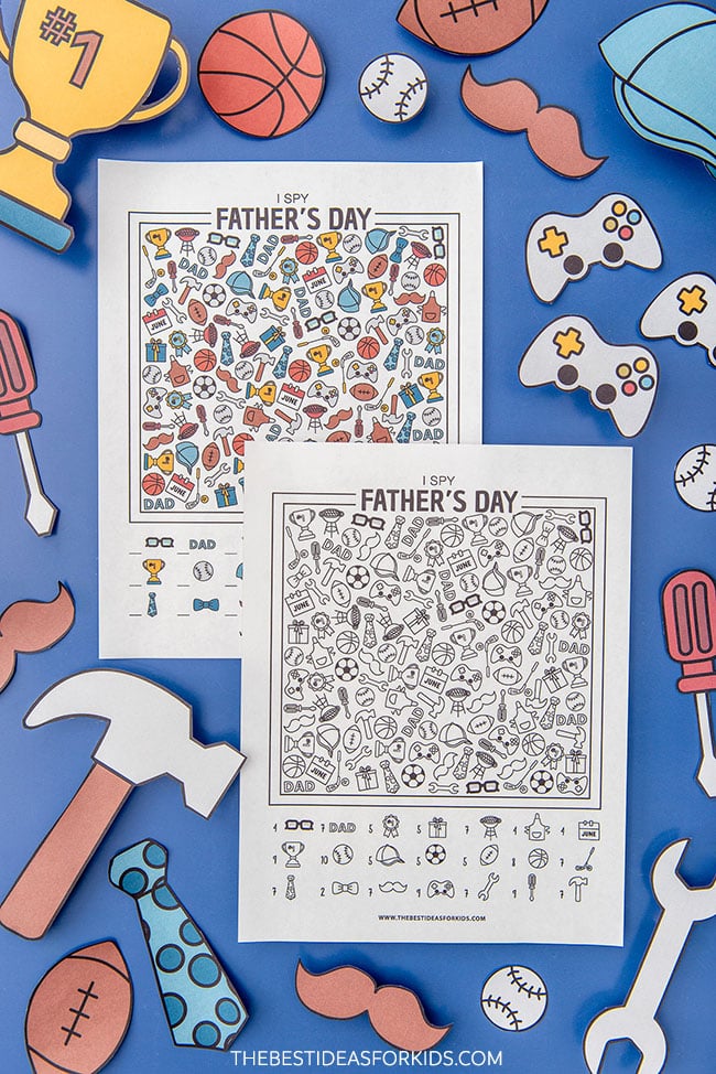 Father's Day I Spy (Free Printable) - The Best Ideas for Kids