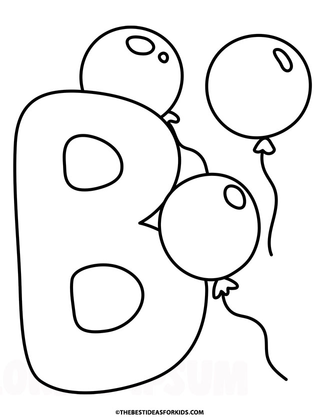 Letter B Coloring Pages (Free Printables) - The Best Ideas for Kids