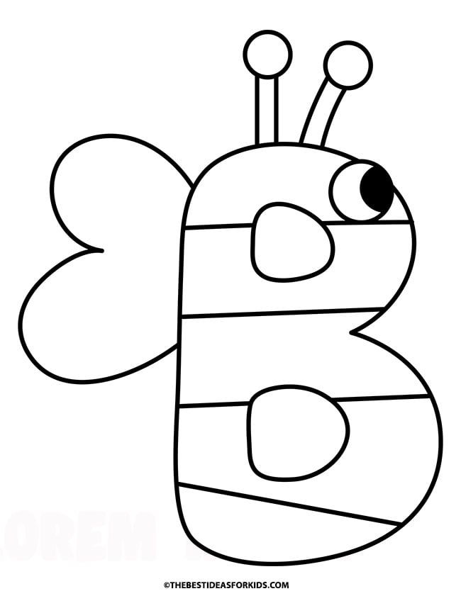 Letter B Coloring Pages (Free Printables) - The Best Ideas for Kids