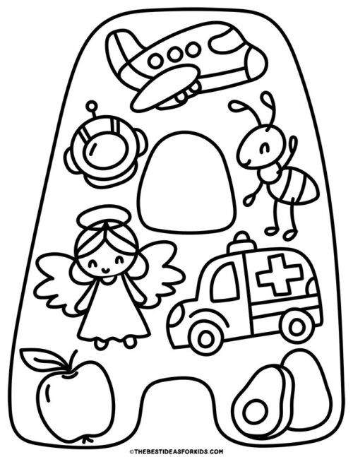 Letter A Coloring Pages (Free Printables) - The Best Ideas for Kids