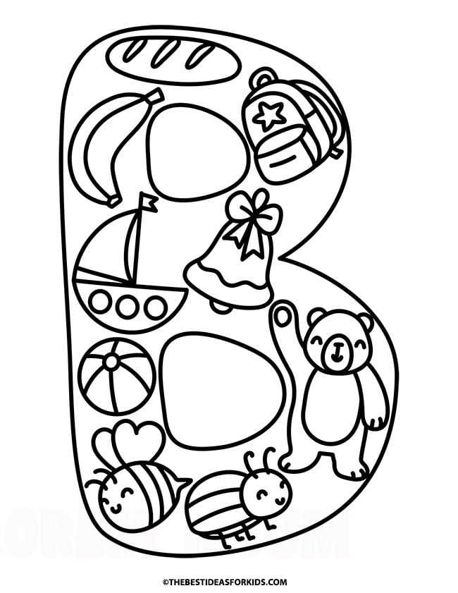 Letter B Coloring Pages (Free Printables) - The Best Ideas for Kids