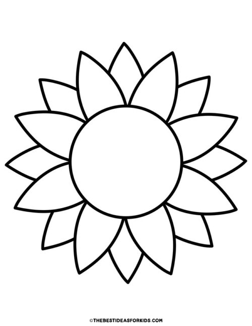 Sunflower Template - The Best Ideas for Kids