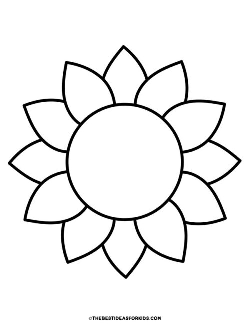 Sunflower Template - The Best Ideas for Kids