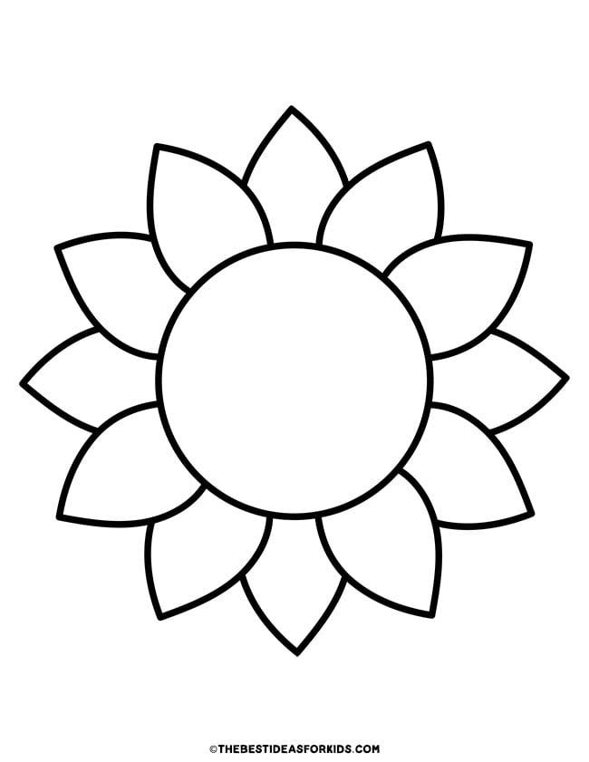 Sunflower Template - The Best Ideas for Kids