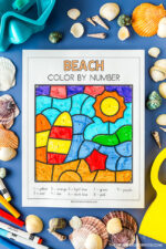 Beach Color By Number (Free Printables) - The Best Ideas for Kids