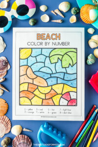 Beach Color By Number (Free Printables) - The Best Ideas for Kids
